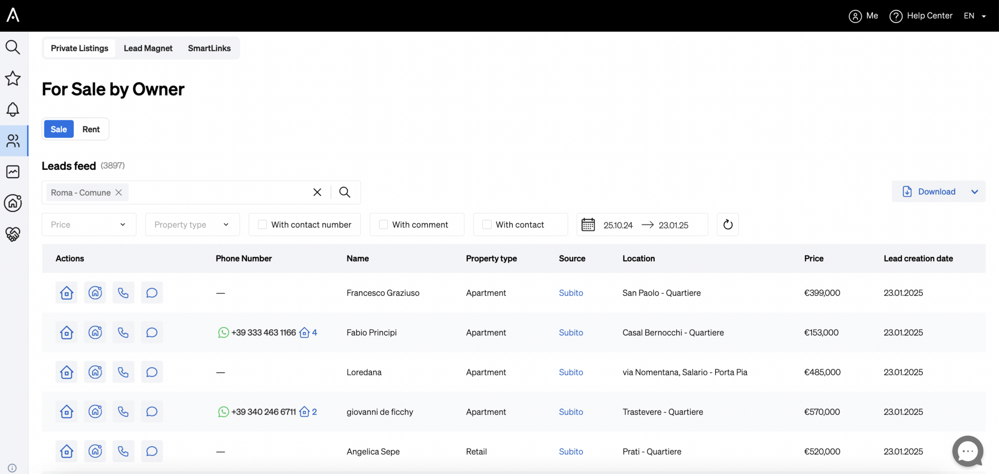 Find the results of your lead generation with Lead Flow